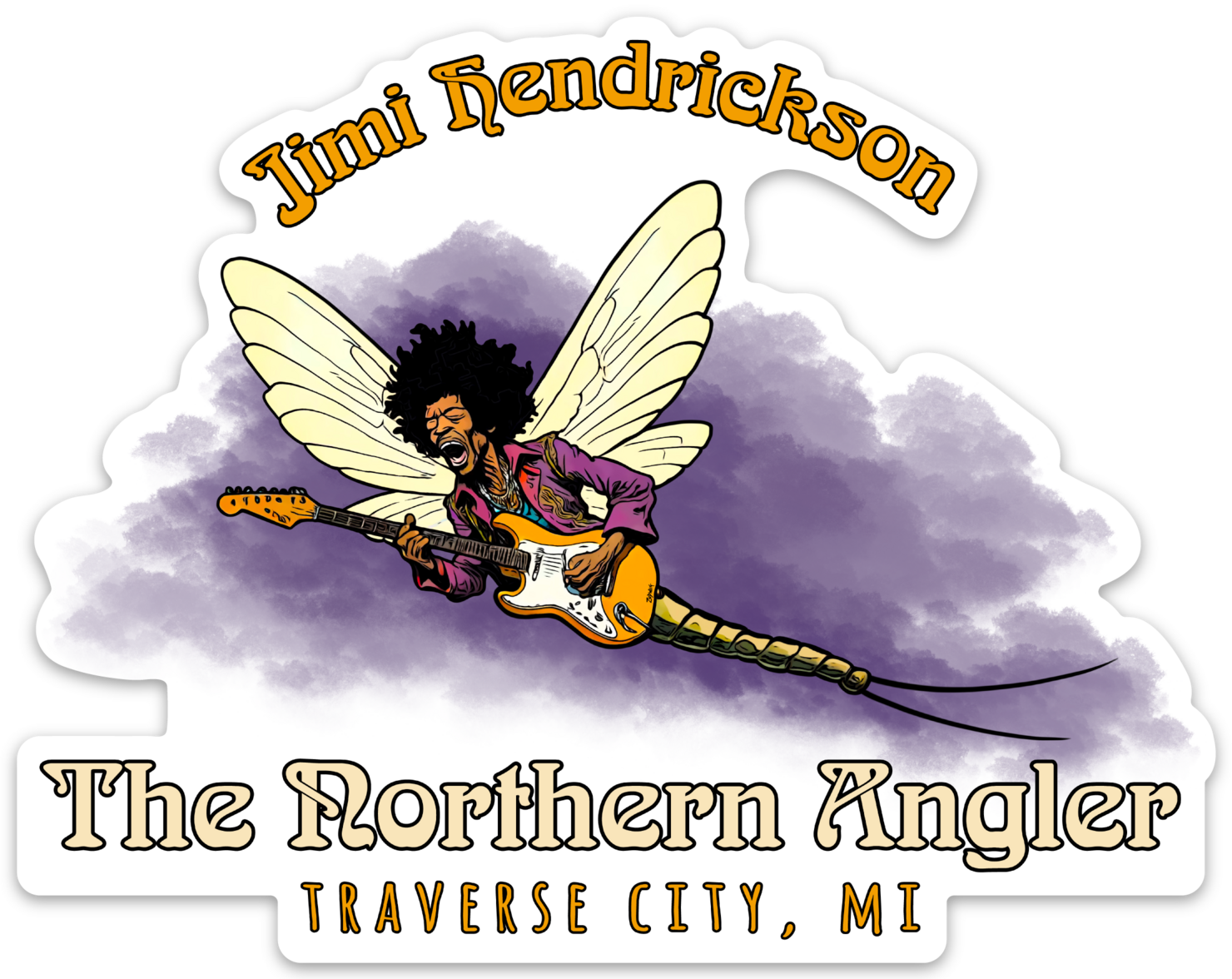 Jimi Hendrickson Sticker – The Northern Angler Fly Shop